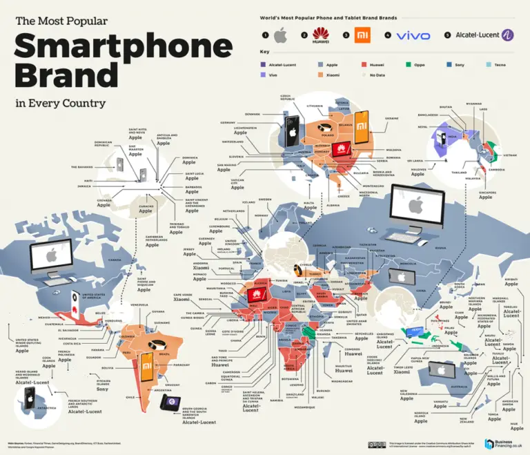 🗺️ Mapa de Marcas más Populares del Mundo 🗺️